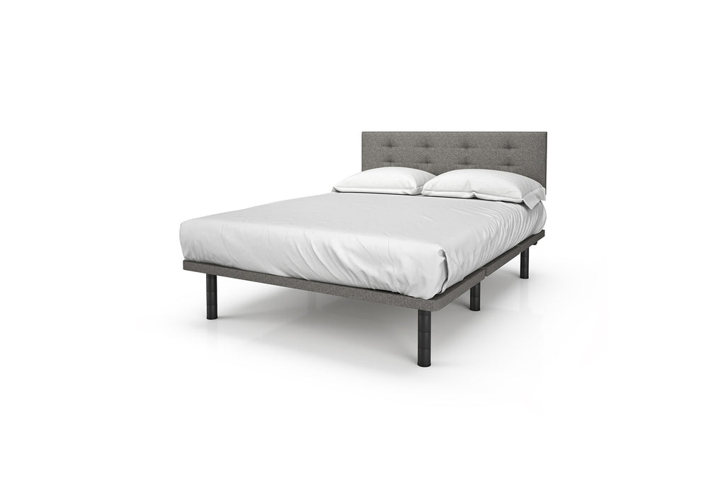 Base de lit Julien Beaudoin Level Deluxe avec tête de lit grise 60 ...